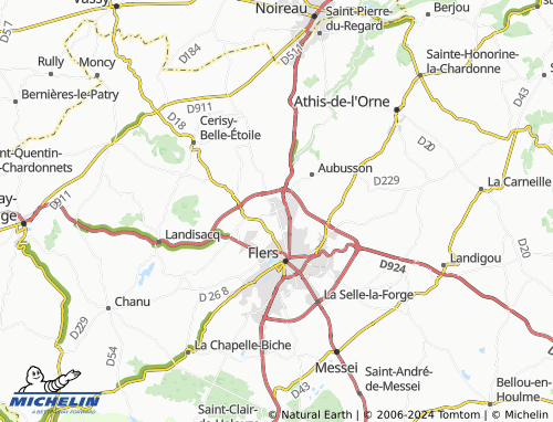 Carte MICHELIN Saint-Georges-des-Groseillers - ViaMichelin