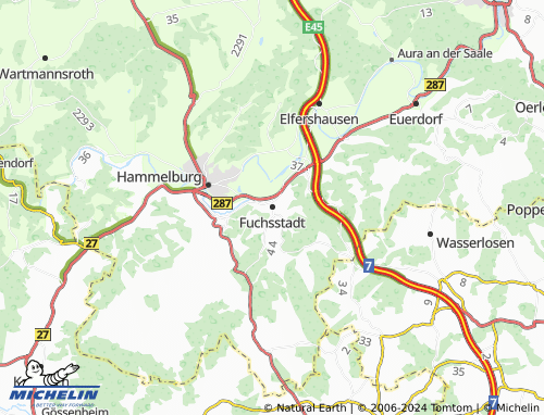 MICHELIN-Landkarte Fuchsstadt - ViaMichelin