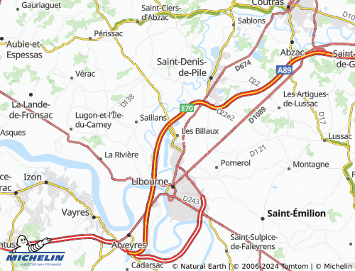 Carte MICHELIN Les Billaux - ViaMichelin