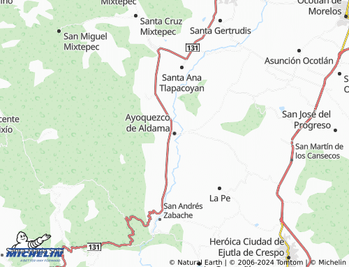 Mapa MICHELIN Ayoquezco de Aldama - ViaMichelin