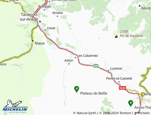 Carte MICHELIN Les Cabannes - ViaMichelin