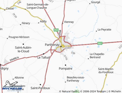 Carte MICHELIN Parthenay - ViaMichelin