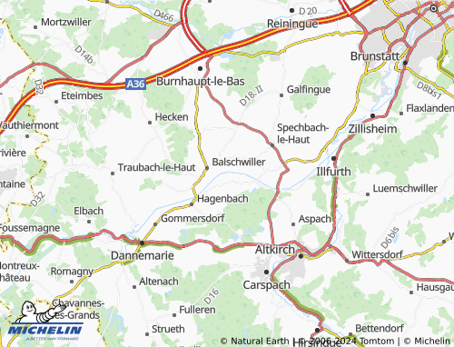 MICHELIN Eglingen map - ViaMichelin