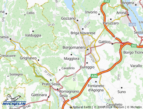Mapa MICHELIN Maggiora - ViaMichelin