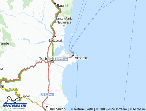 MICHELIN Arbatax map - ViaMichelin