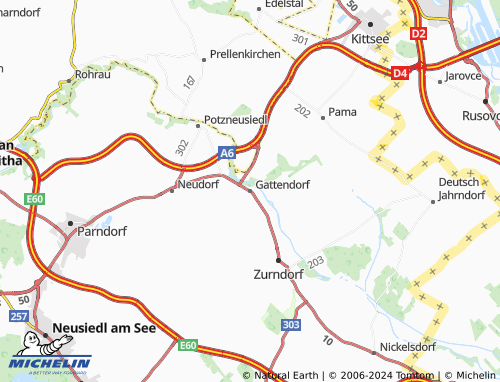 MICHELIN Gattendorf map - ViaMichelin