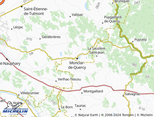 Carte MICHELIN Monclar-de-Quercy - ViaMichelin