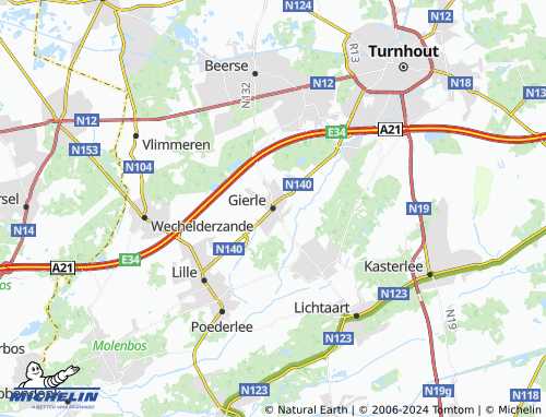 Kaart MICHELIN Gierle - ViaMichelin