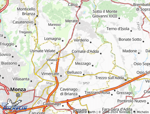 Mappa MICHELIN Bernareggio - ViaMichelin