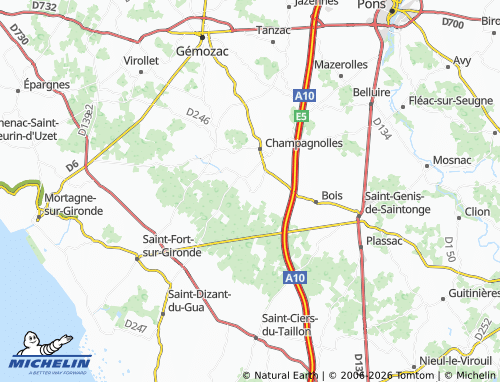 MICHELIN Dénat map - ViaMichelin