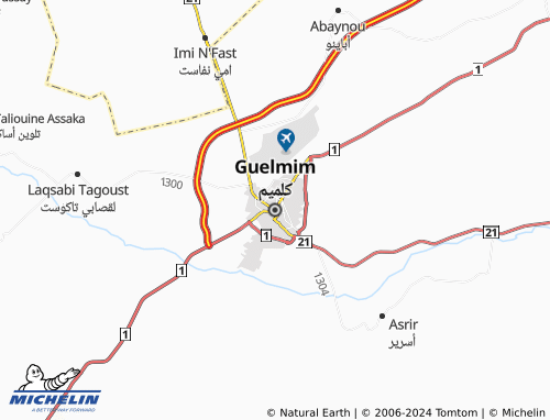 MICHELIN Guelmim map - ViaMichelin