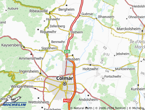 Carte MICHELIN Houssen - ViaMichelin