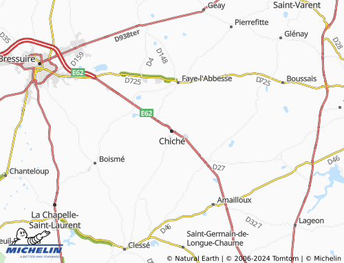 Carte MICHELIN Chiché - ViaMichelin