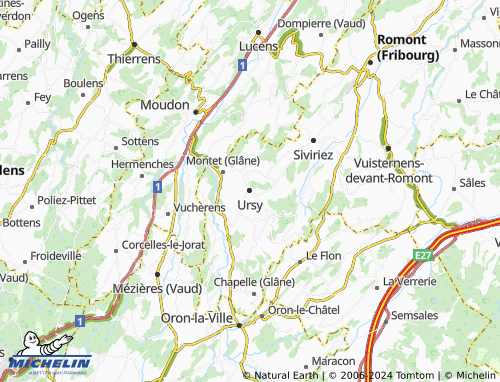 Carte MICHELIN Ursy - ViaMichelin