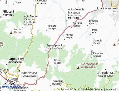 MICHELIN Kalo Chorio Oreinis map - ViaMichelin