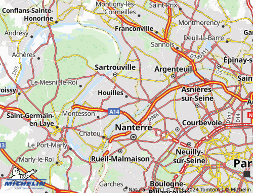 Carte MICHELIN Houilles - ViaMichelin