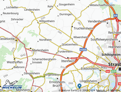 Carte MICHELIN Quatzenheim - ViaMichelin