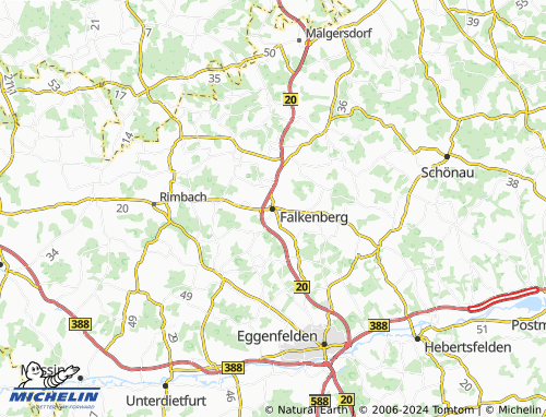 MICHELIN-Landkarte Falkenberg - ViaMichelin