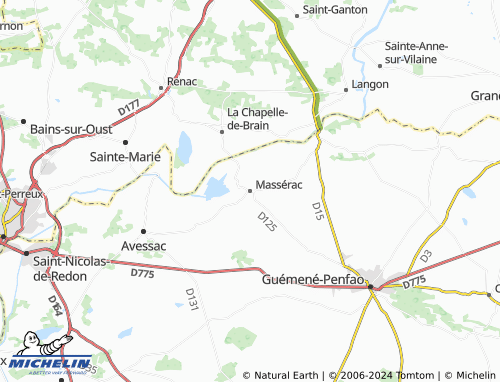 Carte MICHELIN Massérac - ViaMichelin