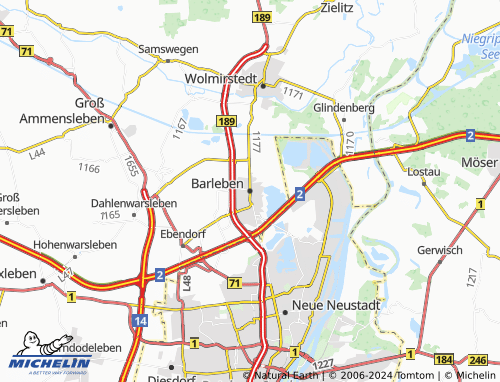 MICHELIN-Landkarte Barleben - ViaMichelin