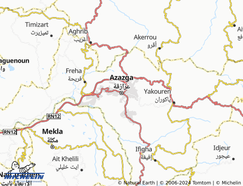 Carte MICHELIN Azazga - ViaMichelin