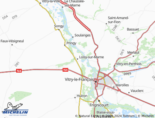 Carte MICHELIN Loisy-sur-Marne - ViaMichelin