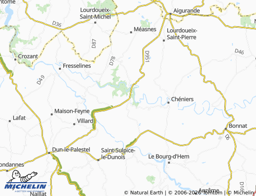 Carte MICHELIN Chambon-Sainte-Croix - ViaMichelin