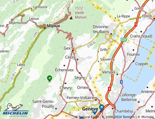MICHELIN Cessy map - ViaMichelin