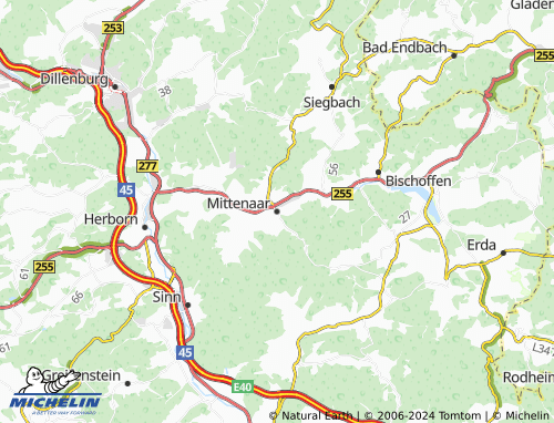 MICHELIN-Landkarte Mittenaar - ViaMichelin