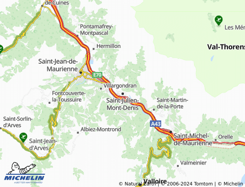 Carte MICHELIN Saint-Julien-Mont-Denis - ViaMichelin