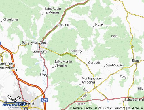 MICHELIN-Landkarte La Forêt Ronde - ViaMichelin