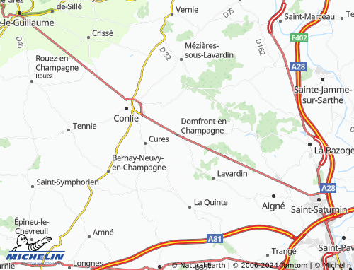 MICHELIN Domfront-en-Champagne map - ViaMichelin