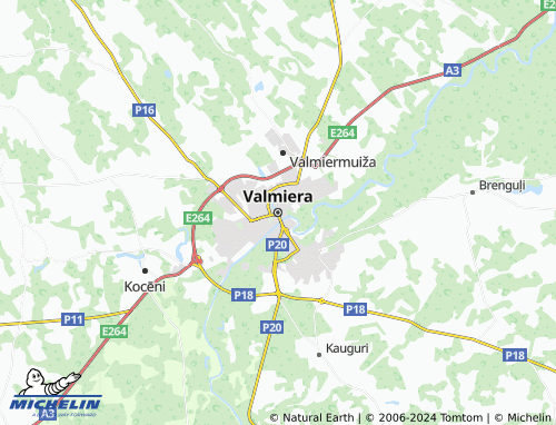 MICHELIN Valmiera map - ViaMichelin