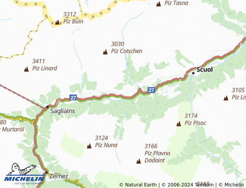 MICHELIN-Landkarte Ardez - ViaMichelin