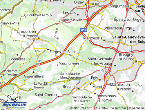 Carte MICHELIN Fontenay-lès-Briis - ViaMichelin