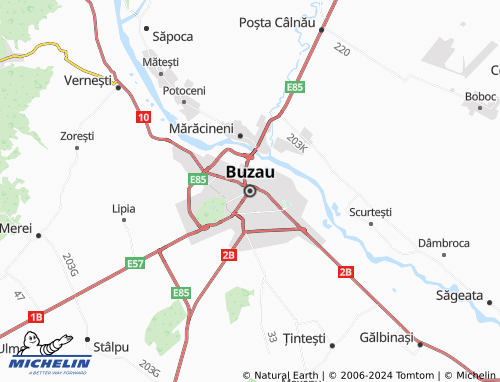 MICHELIN Buzau map - ViaMichelin