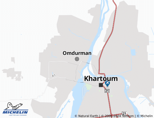 MICHELIN Omdurman map - ViaMichelin