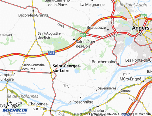 Carte MICHELIN Saint-Martin-du-Fouilloux - ViaMichelin