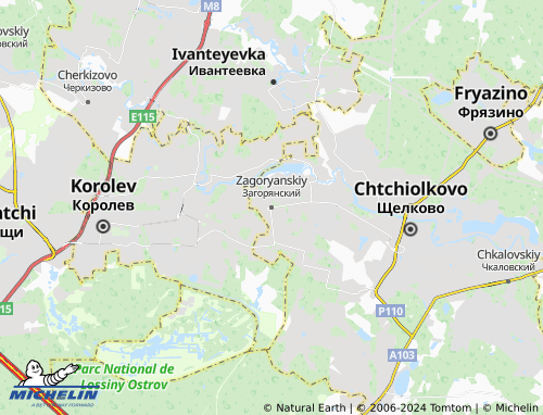 MICHELIN Zagoryanskiy map - ViaMichelin