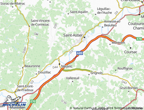 Carte MICHELIN Saint-Léon-sur-l'Isle - ViaMichelin