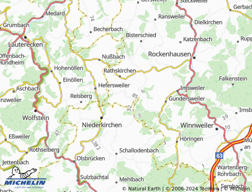 MICHELIN Reichsthal map - ViaMichelin