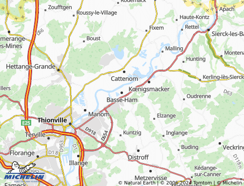 Carte MICHELIN Basse-Ham - ViaMichelin