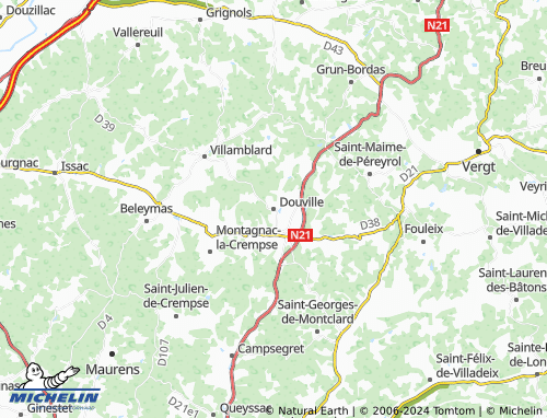 Carte MICHELIN Douville - ViaMichelin