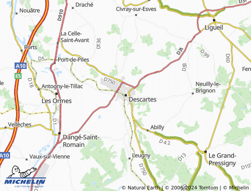 Carte MICHELIN Descartes - ViaMichelin
