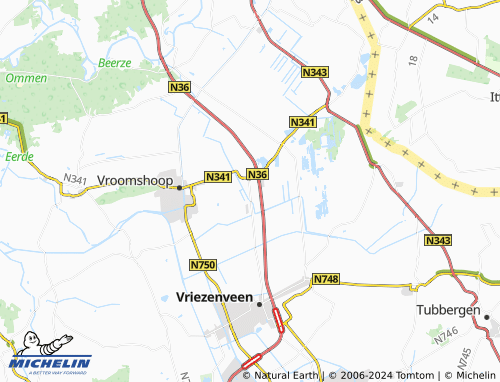 Kaart MICHELIN Westerhaar-Vriezenveensewijk - ViaMichelin