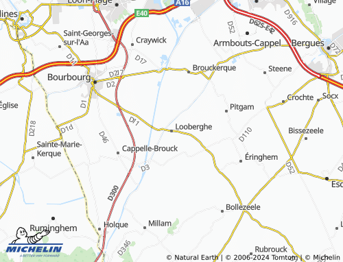 Carte MICHELIN Looberghe - ViaMichelin
