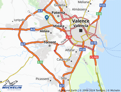 MICHELIN Picanya map - ViaMichelin
