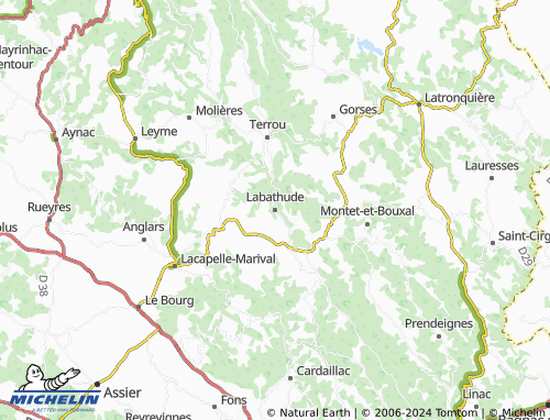 MICHELIN Labathude map - ViaMichelin