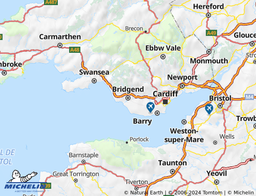 MICHELIN Bridgend map - ViaMichelin