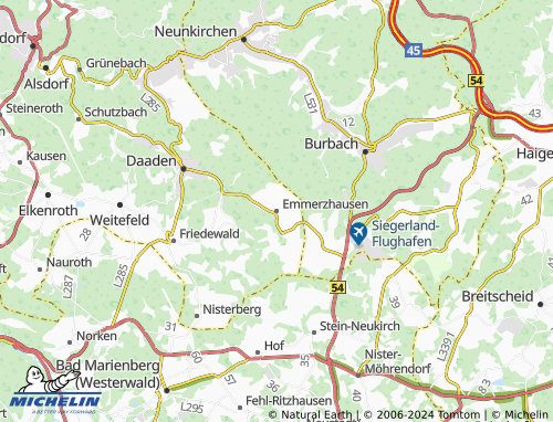 MICHELIN Emmerzhausen map - ViaMichelin